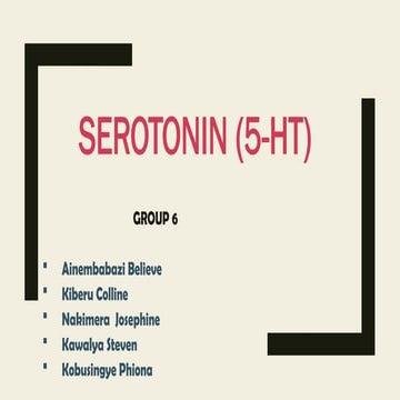 Seretonin (5HT) and Its Antagonists Pharmacology | PPTX