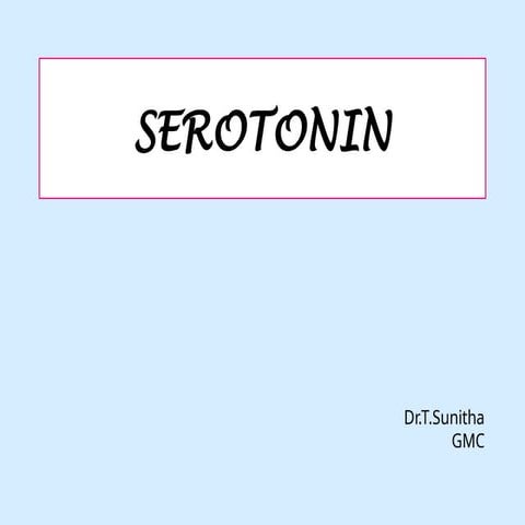 Serotonin Syndrome | PPTX