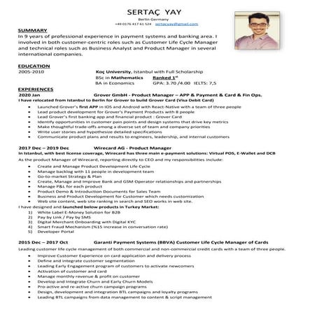 Sertaç Yay 2020 | PDF