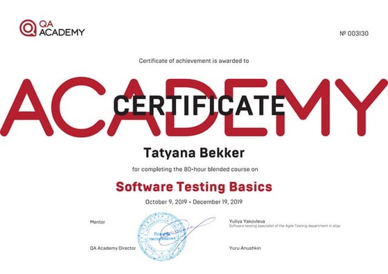 Certificate by Udemy. SQL beginner course | PPT