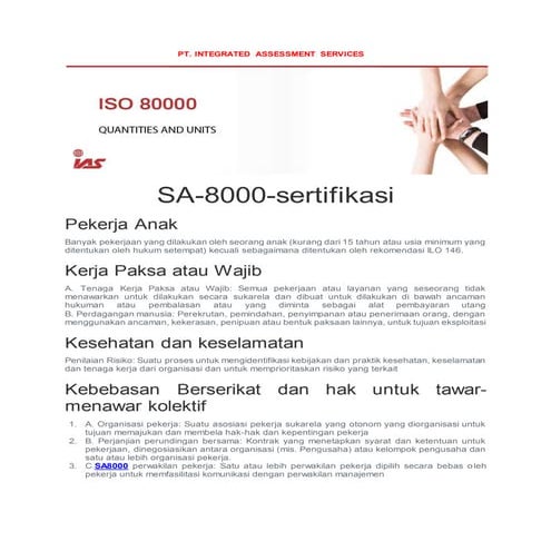 Sertifikasi sa 8000 | DOCX