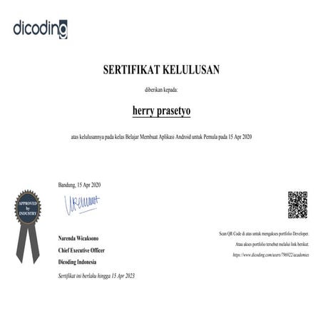 Sertifikat Dicoding | PDF