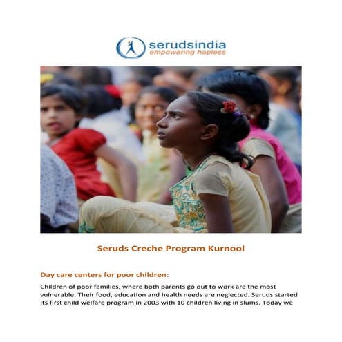 Seruds Creche Program Kurnool | DOCX | Daycare and Pre-School | Parenting