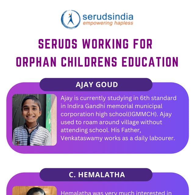 Seruds working for orphan children education | PDF