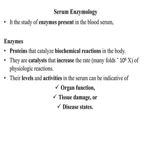 Serum Enzymology in veterinary clinical pathology | PDF