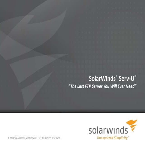 Serv-U: Secure File Transfer from SolarWinds | PPTX | Internet | Computing