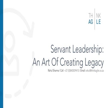 Servant leadership : An art of creating legacy | PPT