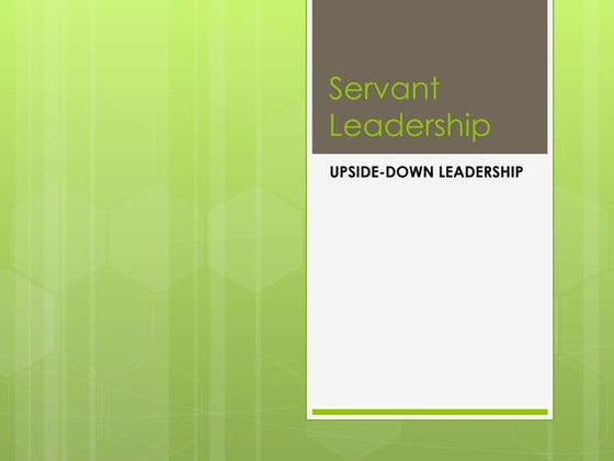 Servant leadership show | PPT