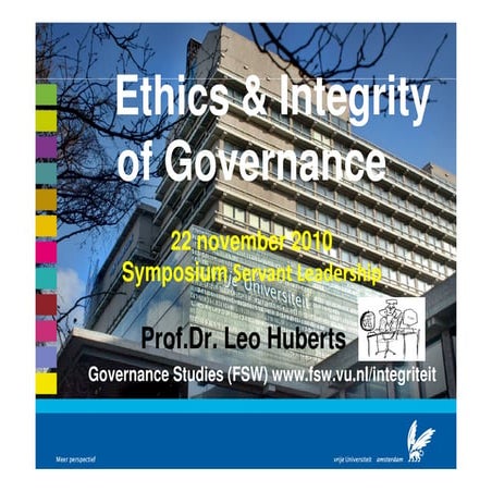 Ethics & Integrity of Governance | PDF