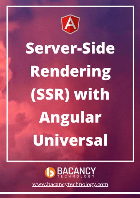 Server Side Rendering Ssr With Angular Universal Pdf 4849