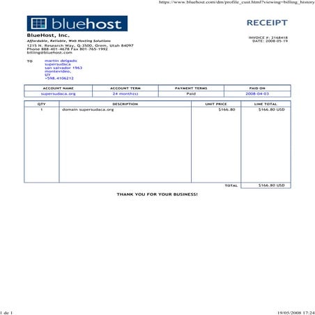 Server Bluehost | PDF