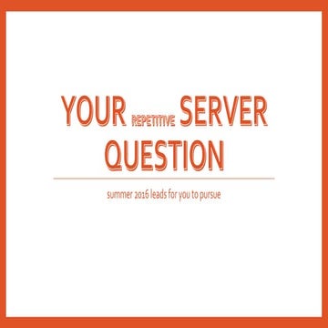 Server inquiry | PPTX
