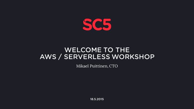 Aws Serverless Workshop Ppt