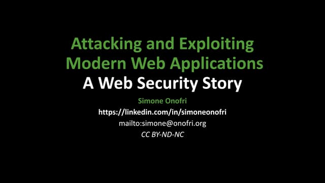 Serverless Meetup Barcelona - Attacking and Exploiting Modern Web ... Serverless Meetup Barcelona - Attacking and Exploiting Modern Web ...
