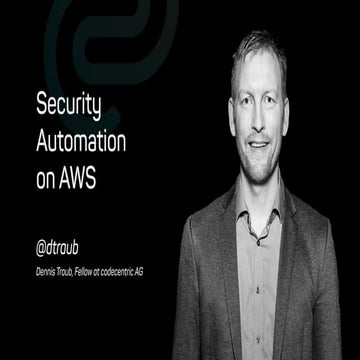 Serverless Security Automation On Aws Hamburg Aws User Group Ppt Free Download