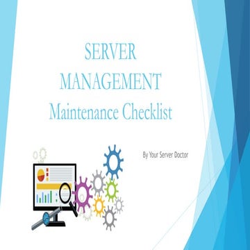 Server management - Server Maintenance Tips, Server Maintenance ...