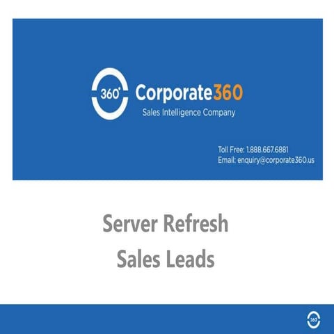Server Refresh Sales Leads | PPTX