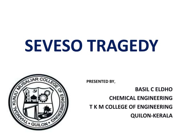 Seveso Disaster - by ALOKRANJAN.ORG.IN explained | PDF