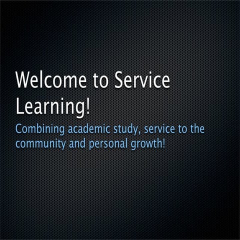 Service learning MKT4242 | PPT