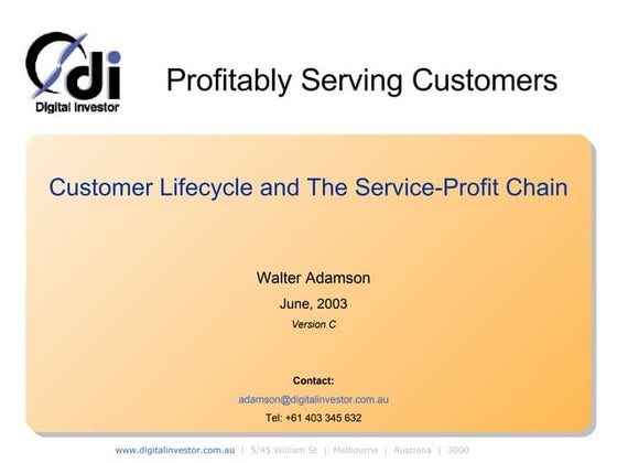 Service profit chain | PPT