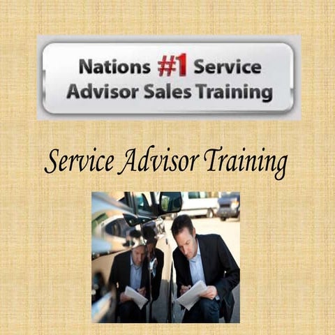 Service advisor training | PPTX