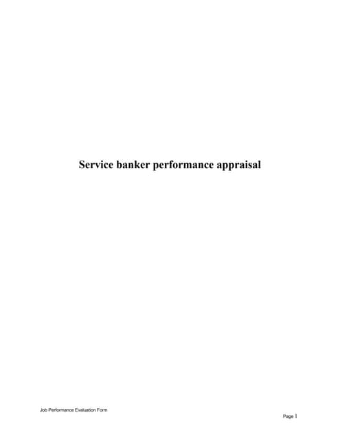 Citibank teller performance appraisal | DOC | Resume Writing and Advice ...