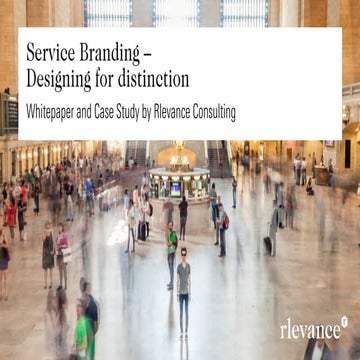 Service Branding – Designing for distinction | PPT