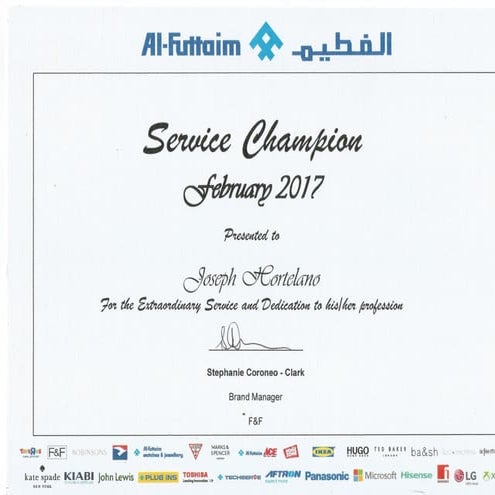 Service champion award | PDF