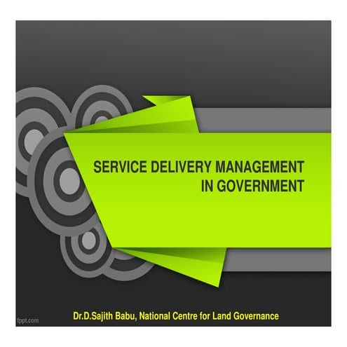 Service delivery management in government [compatibility mode] | PDF