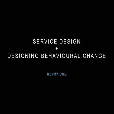 An intro to Service design | PPTX