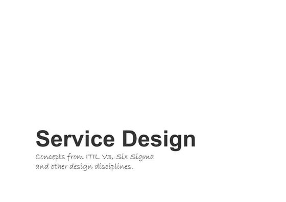 Service Design Thinking | PPT