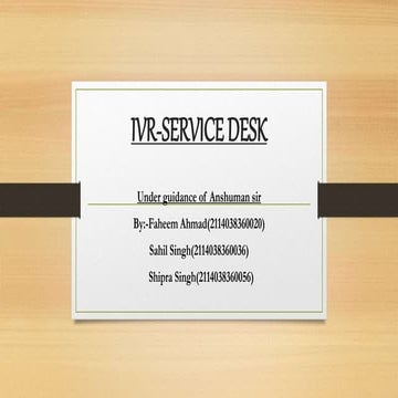 service desk | PPTX