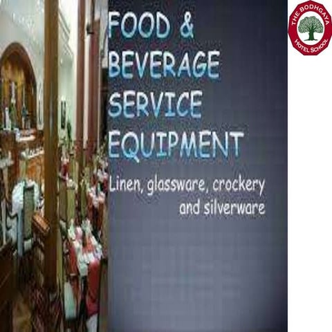 Food and beverage service operating equipments | PPTX
