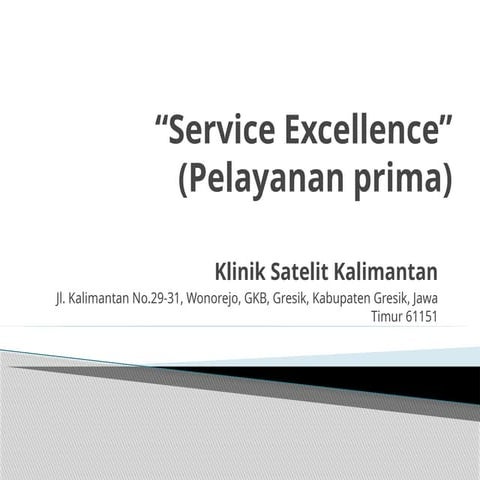 Service Excellence DEFRi adalah solusi dan | PPTX