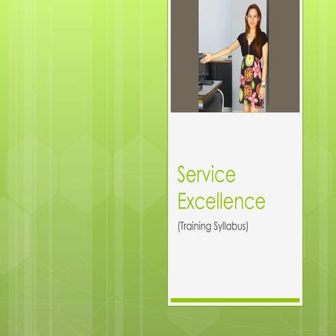 Service Excellence Syllabus | PDF