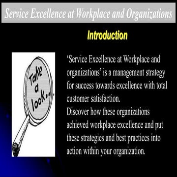 Service Excellence at Workplace | PPT