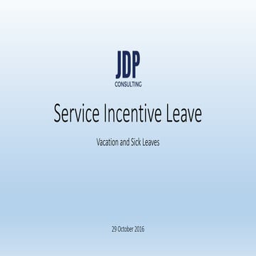 Service Incentive Leave | PPT