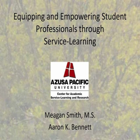 Empower Students through Service-Learning | PPTX