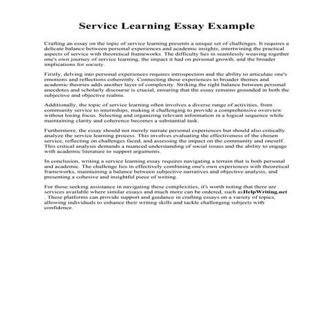 Service Learning Essay Example.pdf