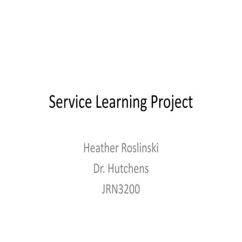 Service learning project | PPTX