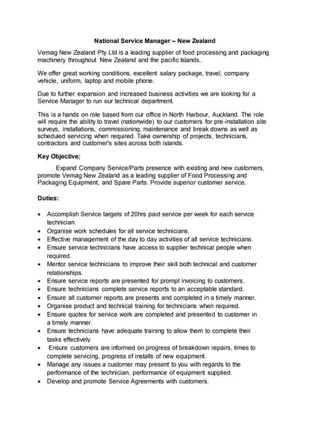 Maintenance Manager - Ghana | PDF