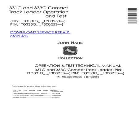 SM John Deere 331G & 333G Repair Schedule & Diagnostic.pdf