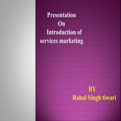 Service marketing | PPT