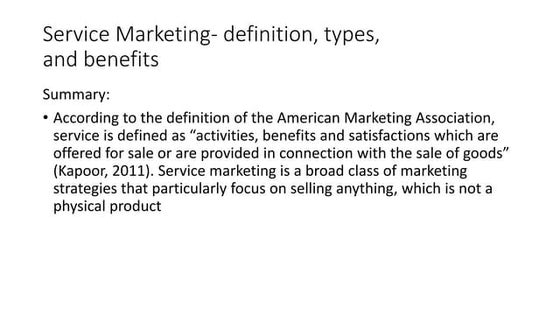 Marketing strategies for service firms | PPT