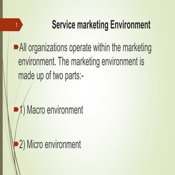Service marketing environment | PPTX