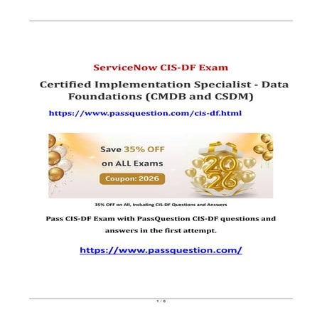ServiceNow CIS-DF Certification Study Guide | PDF
