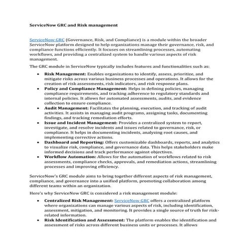ServiceNow GRC and Risk management.pdf