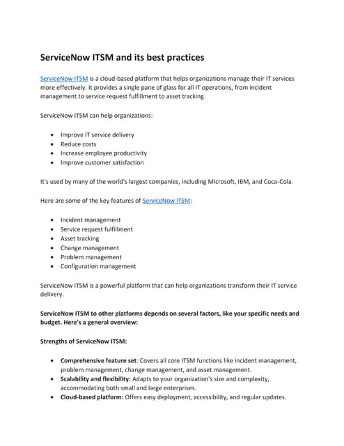 ServiceNow - Introduction.pptx | Cloud Computing | Internet