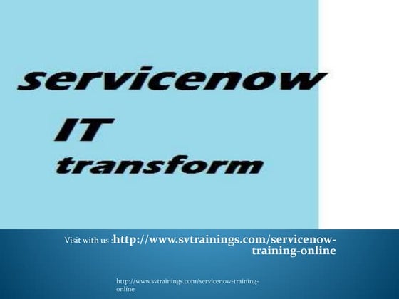 ServiceNow Overview | PPTX | Cloud Computing | Internet