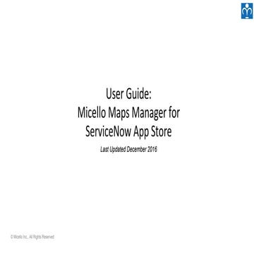 Micello & ServiceNow User Guide | PDF
